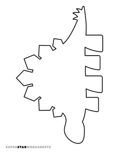 Dinosaur Template - Superstar Worksheets