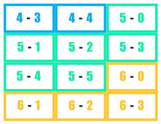 Subtraction Flashcards - Superstar Worksheets