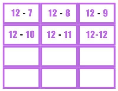 Subtraction Flashcards - Superstar Worksheets