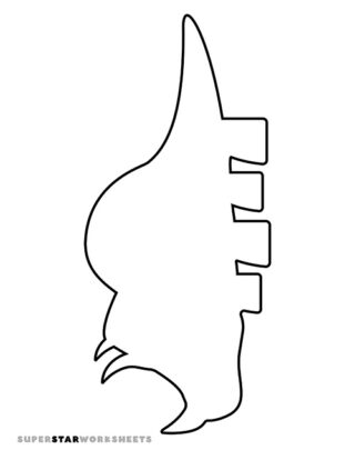 Dinosaur Template - Superstar Worksheets