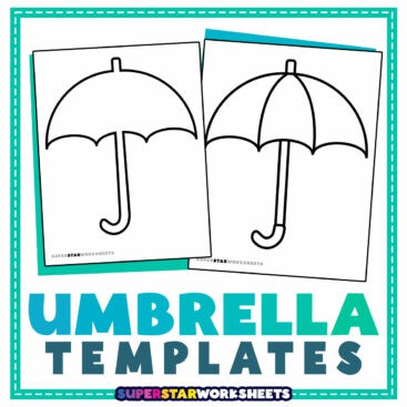 Umbrella Template (Free Printables) - Superstar Worksheets