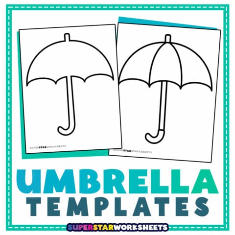 Umbrella Template (Free Printables) - Superstar Worksheets