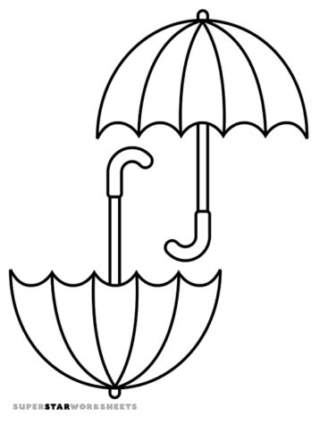 Umbrella Template (Free Printables) - Superstar Worksheets