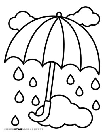 Umbrella Template (Free Printables) - Superstar Worksheets