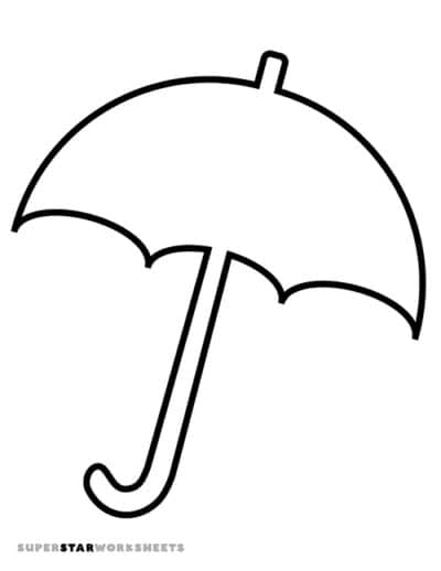 Umbrella Template (Free Printables) - Superstar Worksheets