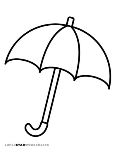 Umbrella Template (Free Printables) - Superstar Worksheets