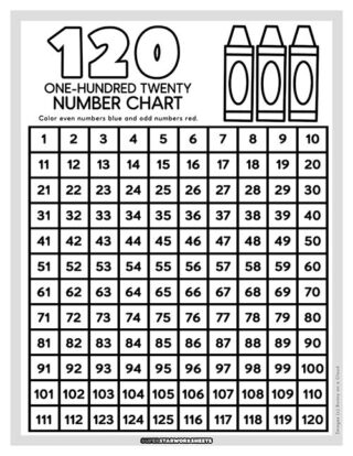 120 Chart - Superstar Worksheets