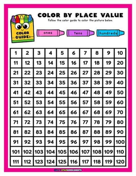 120 Chart - Superstar Worksheets