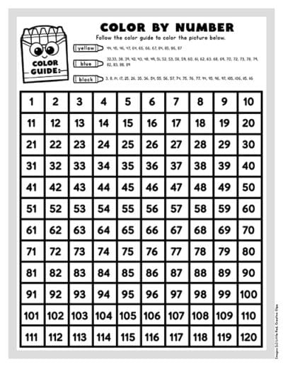 120 Chart (Free Printable) - Superstar Worksheets