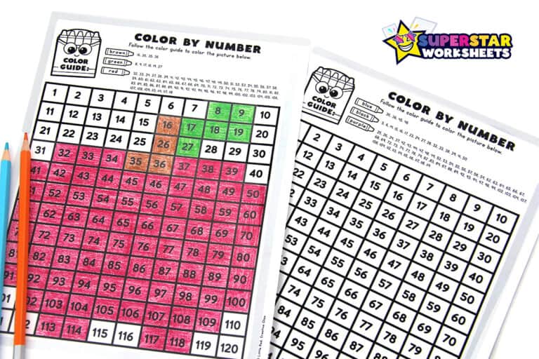 120 Chart - Superstar Worksheets
