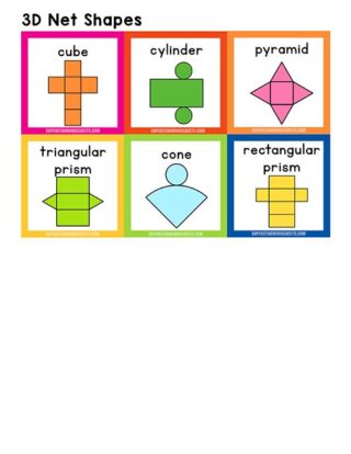 3D Shapes Flashcards - Superstar Worksheets