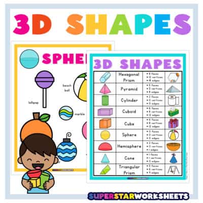 3D Shapes - Superstar Worksheets