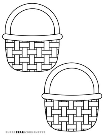 Basket Template (Free Printables) - Superstar Worksheets