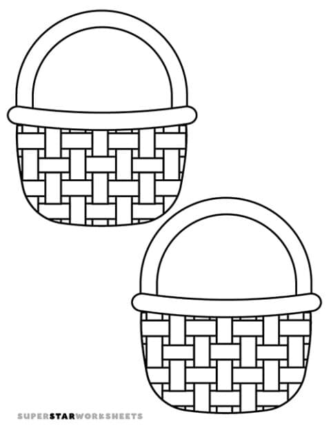 Basket Template (Free Printables) - Superstar Worksheets
