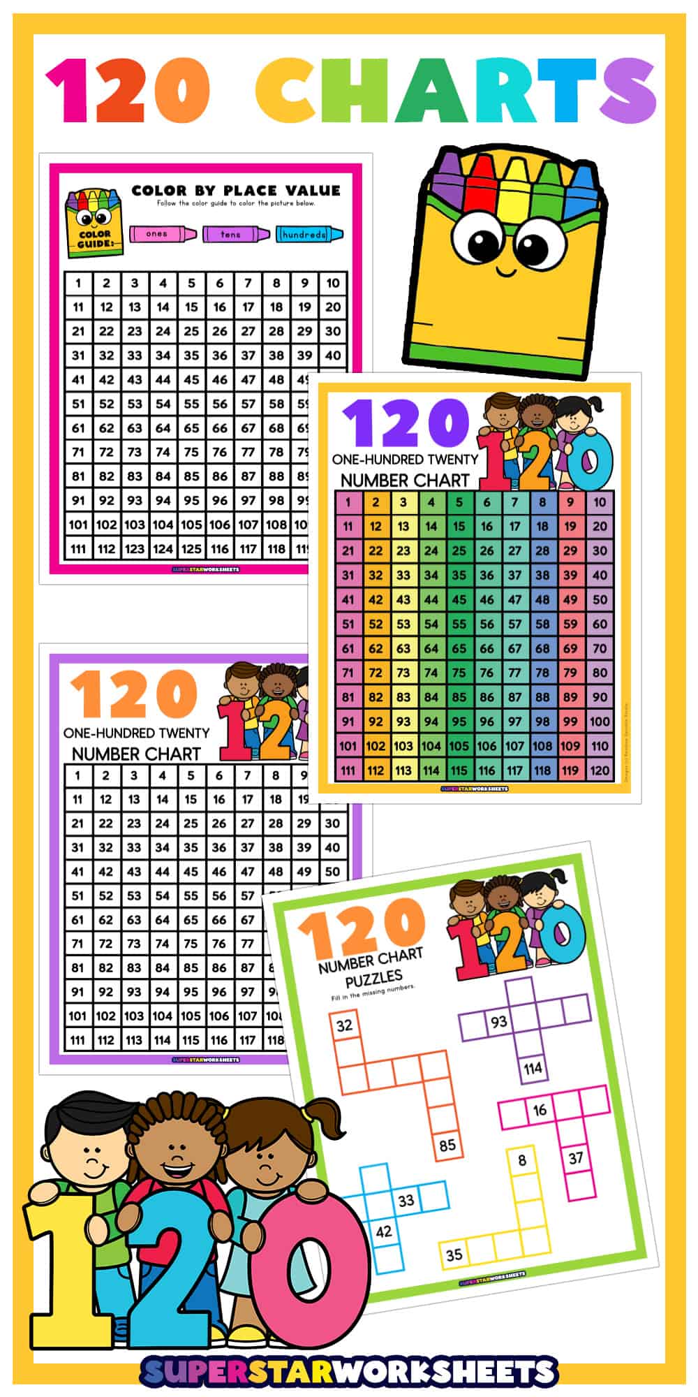 120 Chart - Superstar Worksheets