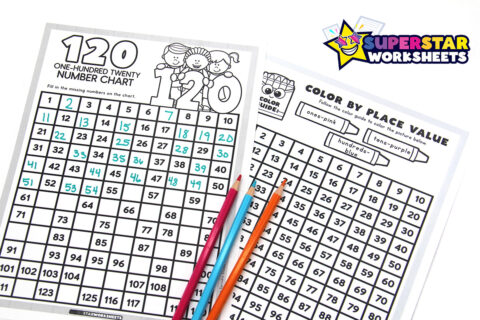 120 Chart - Superstar Worksheets