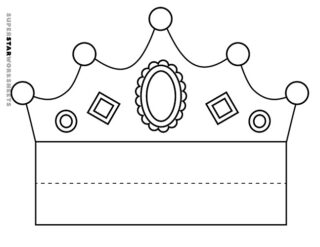 Crown Template (Free Printables) - Superstar Worksheets