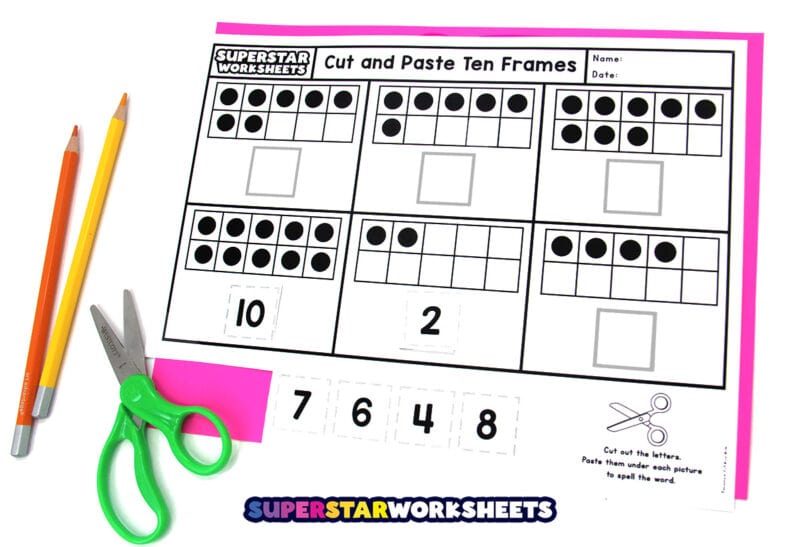 Ten Frame - Superstar Worksheets
