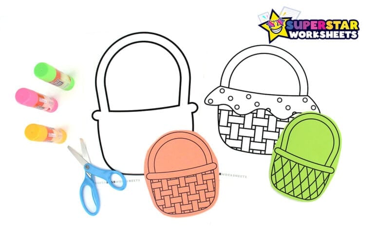 Basket Template (Free Printables) - Superstar Worksheets