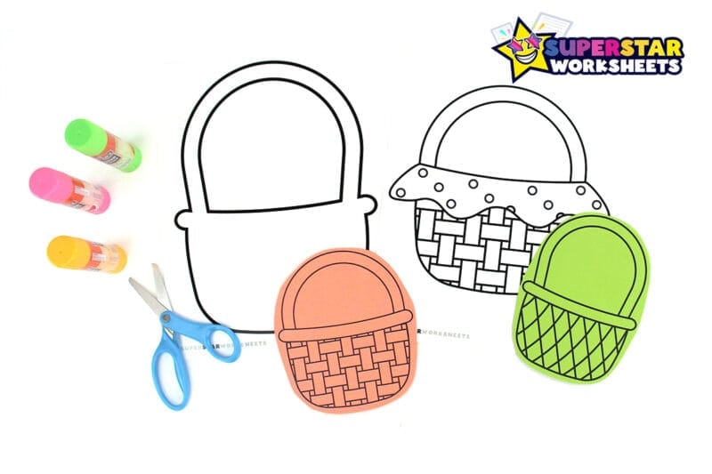 Basket Template (Free Printables) - Superstar Worksheets