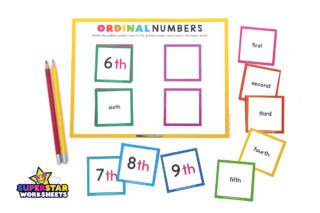 Ordinal Number Flashcards - Superstar Worksheets