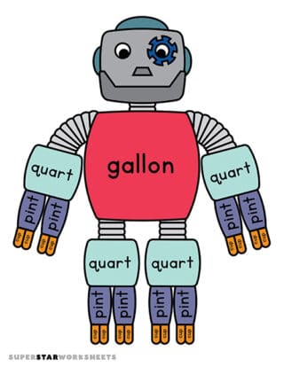 Gallon Man - Superstar Worksheets