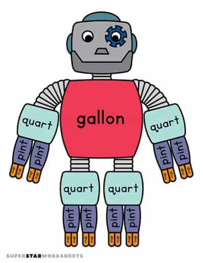Gallon Man - Superstar Worksheets