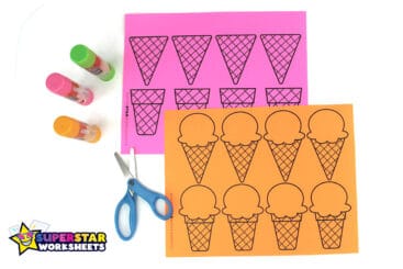 Ice Cream Cone Template - Superstar Worksheets