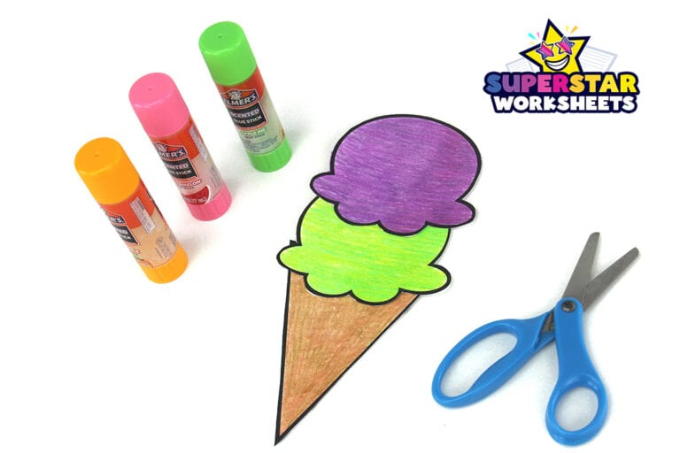 Ice Cream Cone Template - Superstar Worksheets