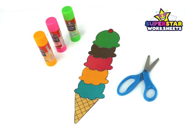 Ice Cream Cone Template - Superstar Worksheets