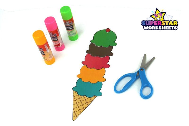 Ice Cream Cone Template - Superstar Worksheets