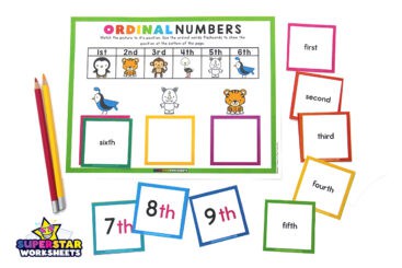 Ordinal Number Flashcards - Superstar Worksheets
