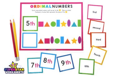 Ordinal Number Flashcards - Superstar Worksheets
