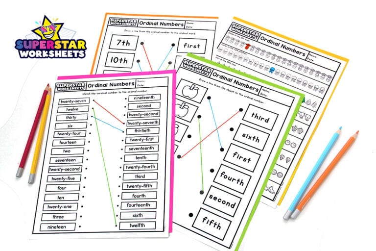 Ordinal Numbers Worksheets - Superstar Worksheets