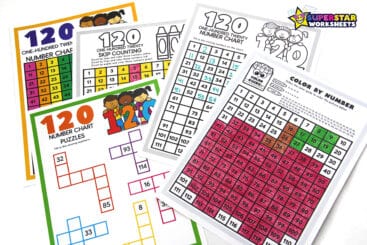 120 Chart - Superstar Worksheets