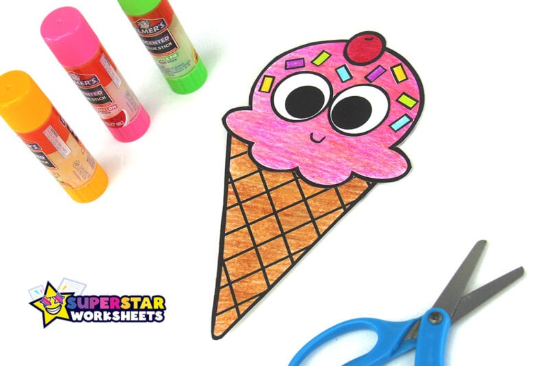 Ice Cream Cone Template - Superstar Worksheets