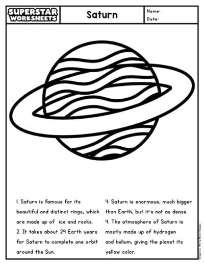 Solar System Coloring Pages - Superstar Worksheets