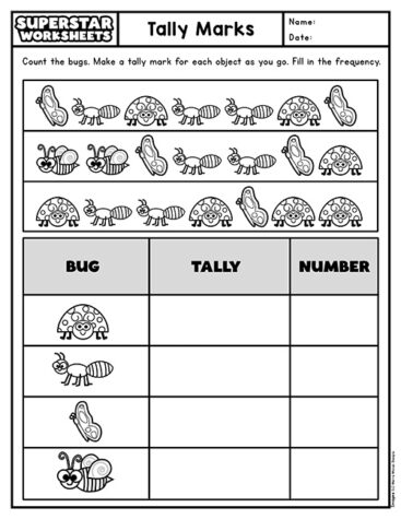 Tally Marks - Superstar Worksheets