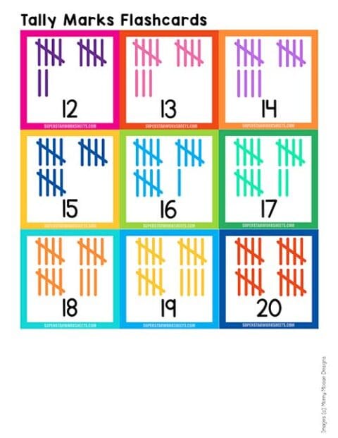 Tally Marks - Superstar Worksheets
