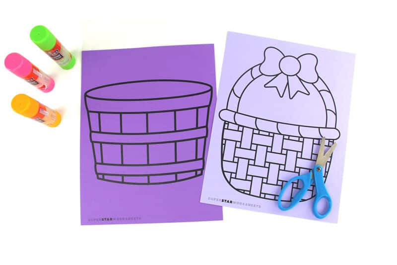 Basket Template (Free Printables) - Superstar Worksheets