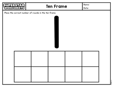 Ten Frame - Superstar Worksheets