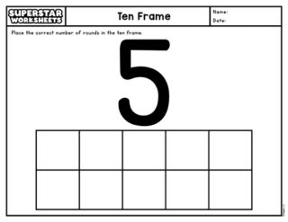 Ten Frame - Superstar Worksheets