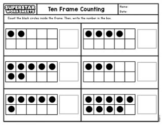 Ten Frame - Superstar Worksheets