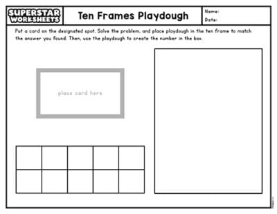 Ten Frame - Superstar Worksheets