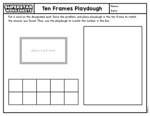 Ten Frame - Superstar Worksheets