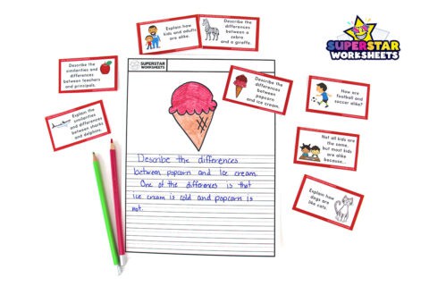 Comparision Writing Prompts - Superstar Worksheets