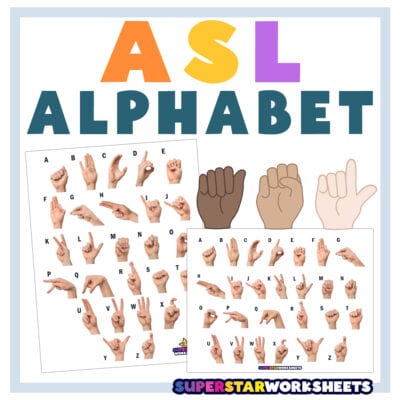 ASL Alphabet - Superstar Worksheets