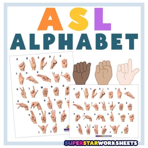 ASL Alphabet - Superstar Worksheets
