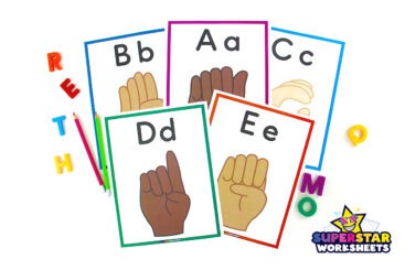 ASL Alphabet Chart - Superstar Worksheets
