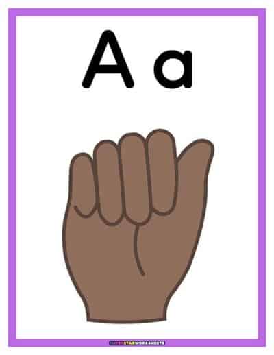 ASL Alphabet Chart - Superstar Worksheets